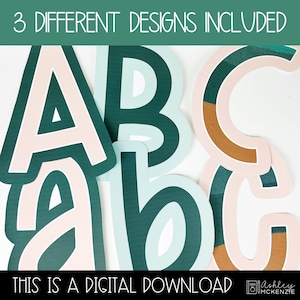 Coastal Classroom Decor, A-Z Bulletin Board Letters, Punctuation, and ...