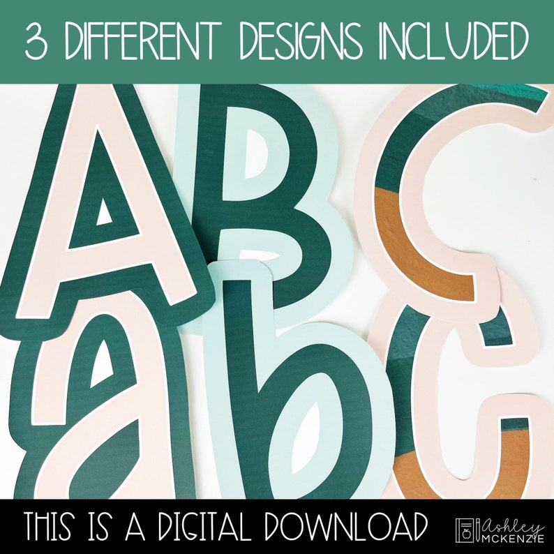 Coastal Classroom Decor A-Z Bulletin Board Letters - Etsy