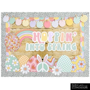 Retro Spring Classroom Decor, April Bulletin Board Kit, Classroom ...
