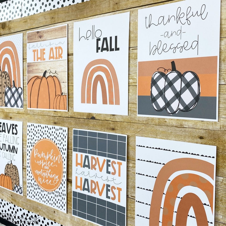 Fall Pumpkins Classroom Posters Easy Halloween Classroom - Etsy
