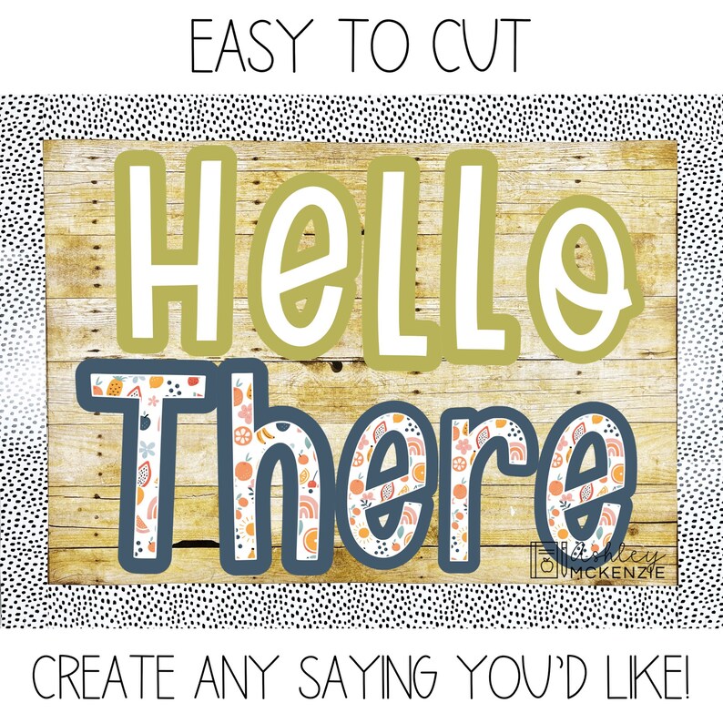 Modern Fruity Classroom Decor A-Z Bulletin Board Letters - Etsy