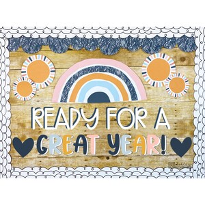 Boho Rainbow Back to School Bulletin Board or Classroom Door Decor ...