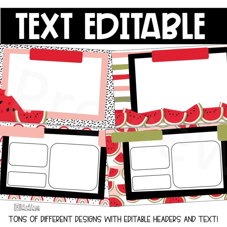 Watermelon Google Slides and Powerpoint Templates Digital - Etsy