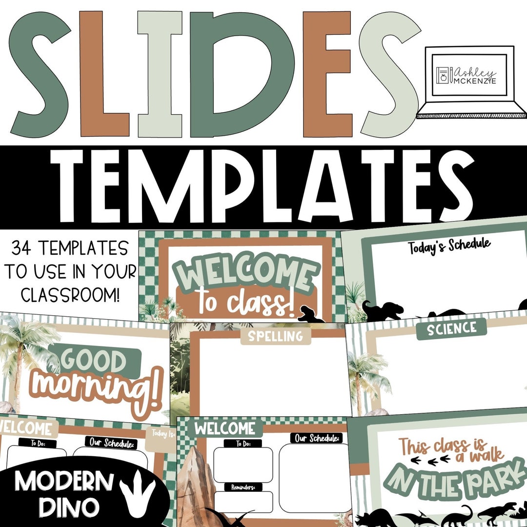 Modern Dinosaur Classroom Theme Google Slides and Powerpoint Templates ...