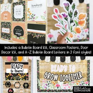 Wildflowers Back to School Classroom Decor, Bulletin Board Kit ...