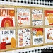 Boho Fall Classroom Decor, Bulletin Board Kit, Classroom Posters, Door ...
