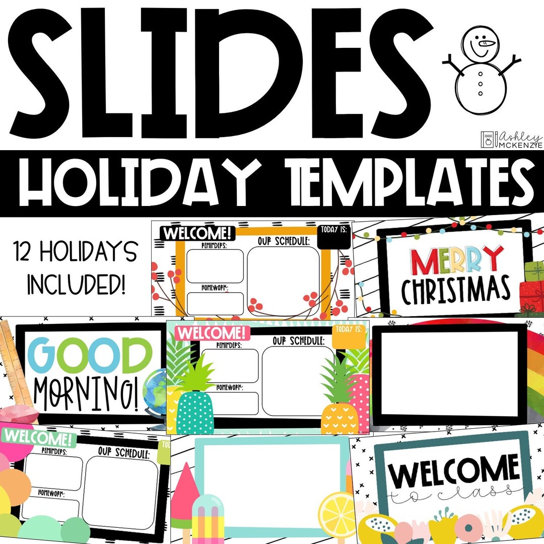 Holidays Google Slides and Powerpoint Templates, Seasonal Class Decor ...