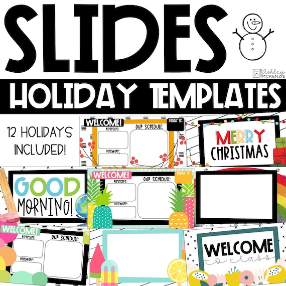 Holidays Google Slides and Powerpoint Templates Seasonal - Etsy