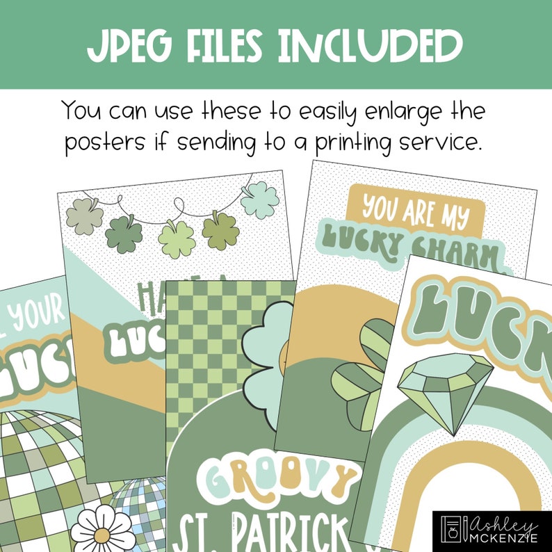 Retro St. Patrick's Day Classroom Posters Spring Holiday - Etsy