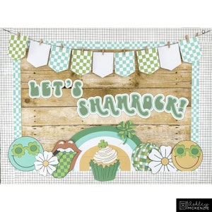 Retro St. Patrick's Day Bulletin Board Kit, Spring Holidays Theme, Easy ...