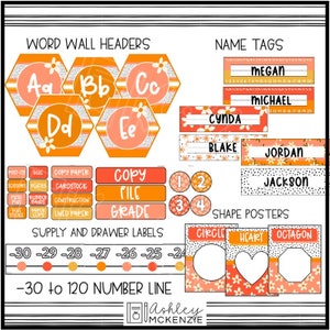 Daisy Themed Classroom Decor Bundle Bright Colors Editable Classroom ...