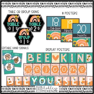 Honey Bee Classroom Decor Bundle, Easy and Modern Classroom Decorations ...