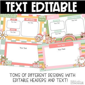 Holly Jolly Christmas Slide Templates, Winter Morning Slides, December ...