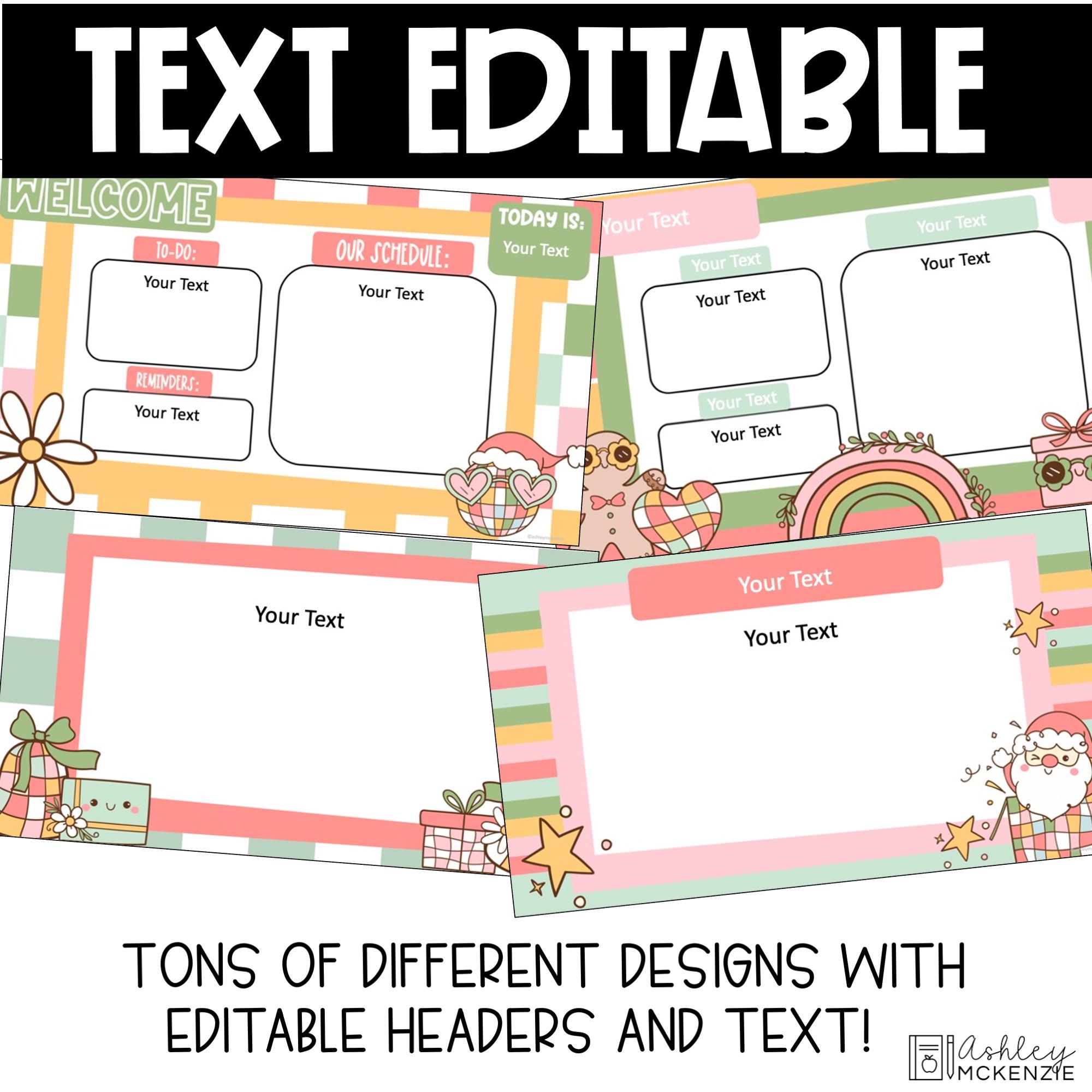 Holly Jolly Christmas Slide Templates, Winter Morning Slides, December ...