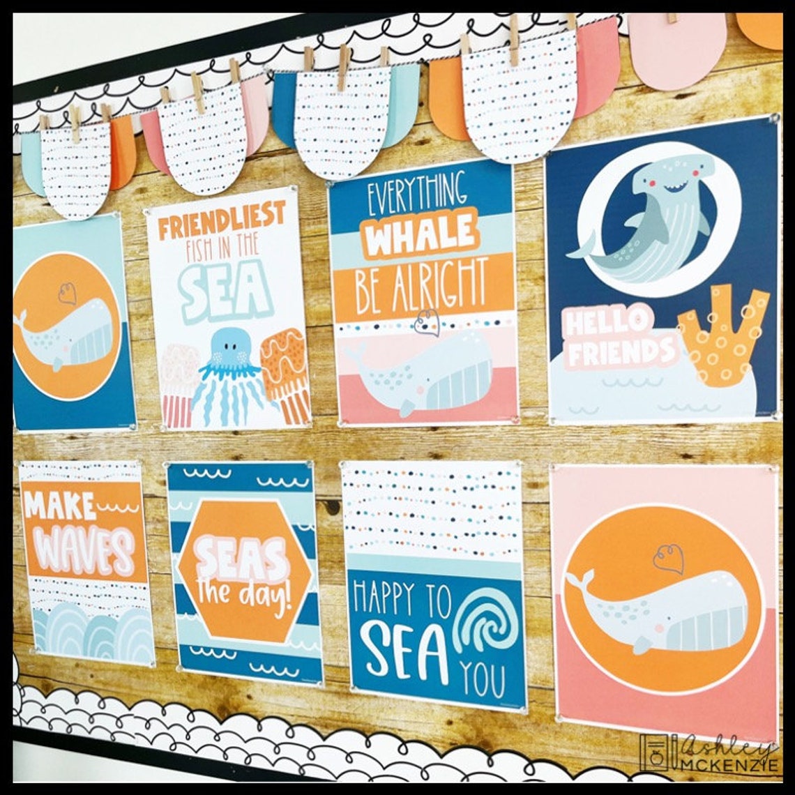 Boho Ocean Classroom Posters Easy and Modern Classroom - Etsy