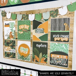 Modern Jungle Themed Classroom Posters, Easy and Modern Classroom ...