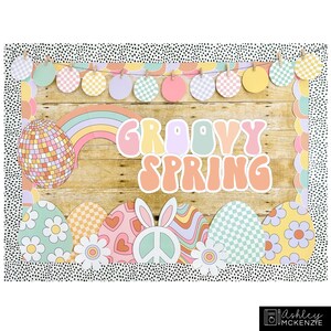 Retro Spring Classroom Decor, April Bulletin Board Kit, Classroom ...