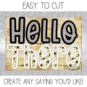 Fall Sunflowers Classroom Decor, A-Z Bulletin Board Letters ...