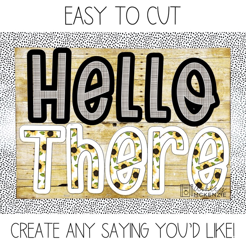 Fall Sunflowers Classroom Decor, A-Z Bulletin Board Letters ...
