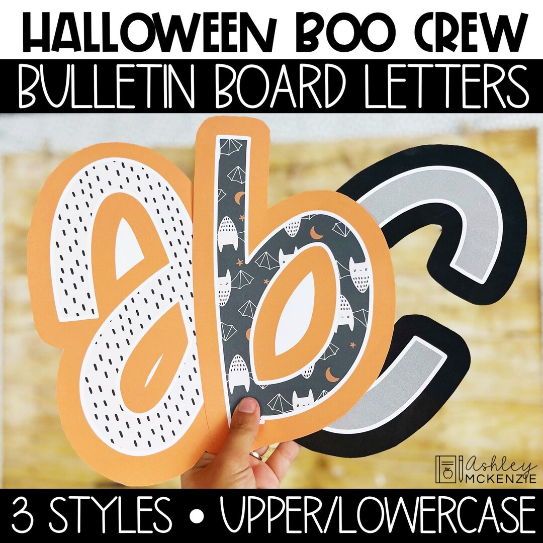 Halloween Classroom Decor A-Z Bulletin Board Letters Boo Crew Theme ...