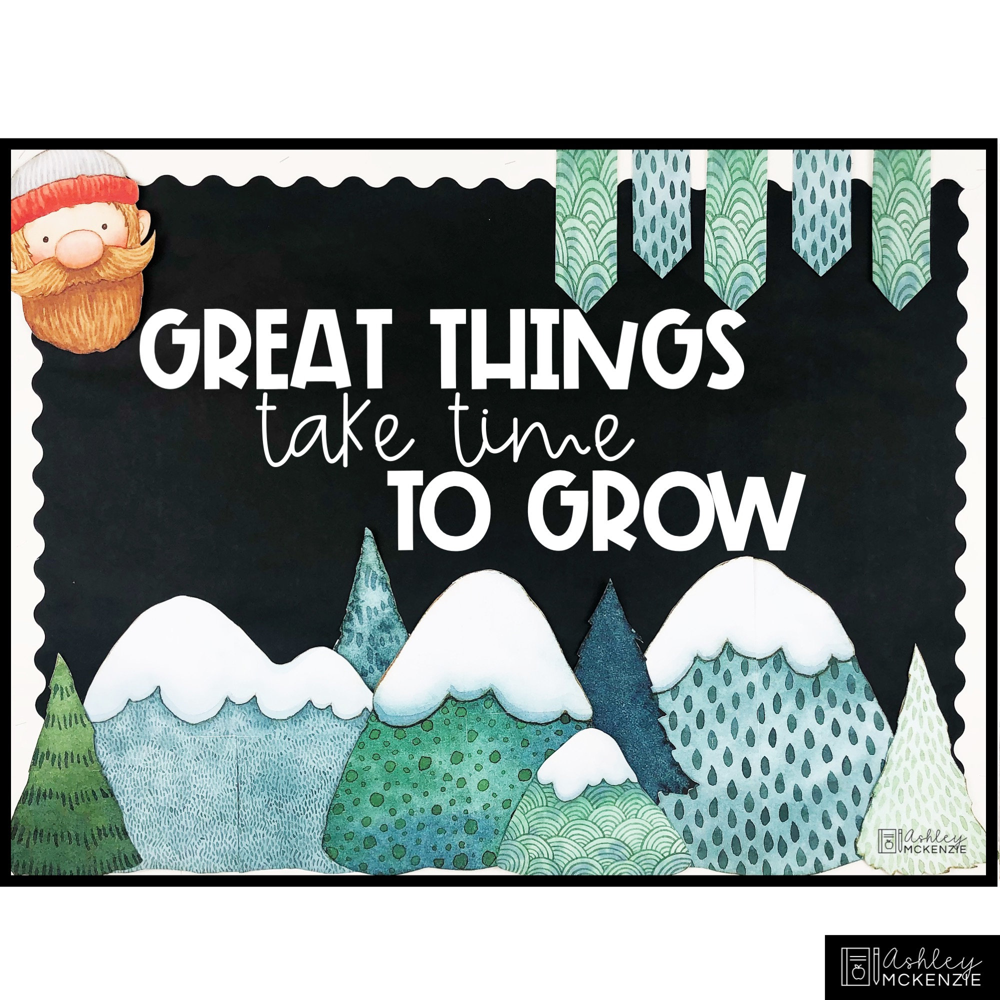 Winter Wonderland Bulletin Board Kit Winter Door Decorating December ...