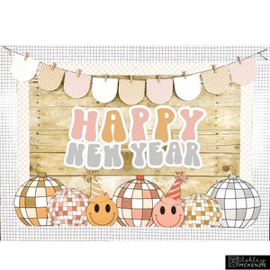 Retro New Year Bulletin Board Kit Holiday Season Theme Easy - Etsy