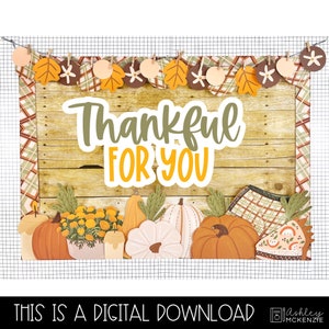 Modern Thanksgiving Bulletin Board Kit November Theme Easy - Etsy