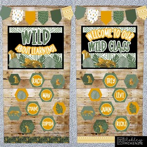 Modern Jungle Classroom Door Decor Kit, Back to School, Easy and Modern ...