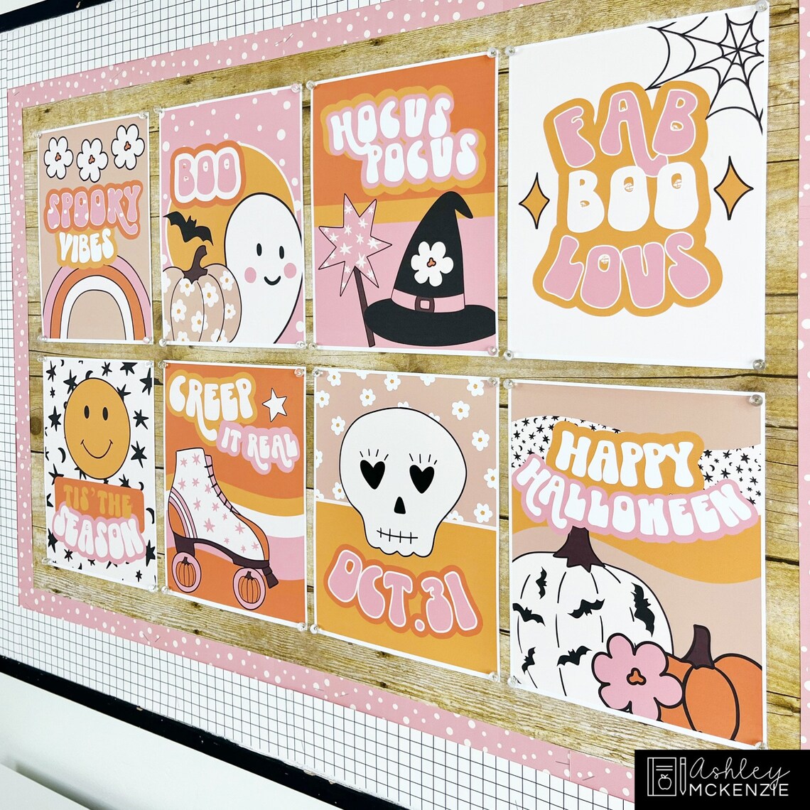 Retro Halloween Classroom Posters, Easy Holiday Classroom Decorations ...