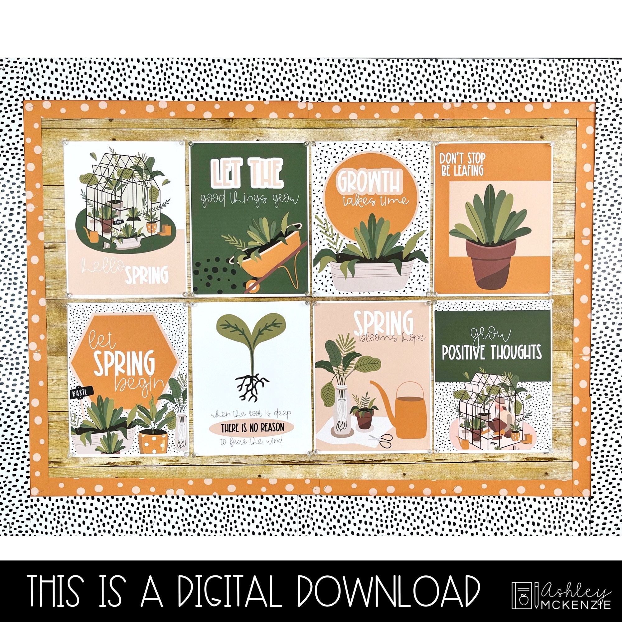 Spring Bulletin Board Bundle March Door Decorating Spring Garden Theme ...