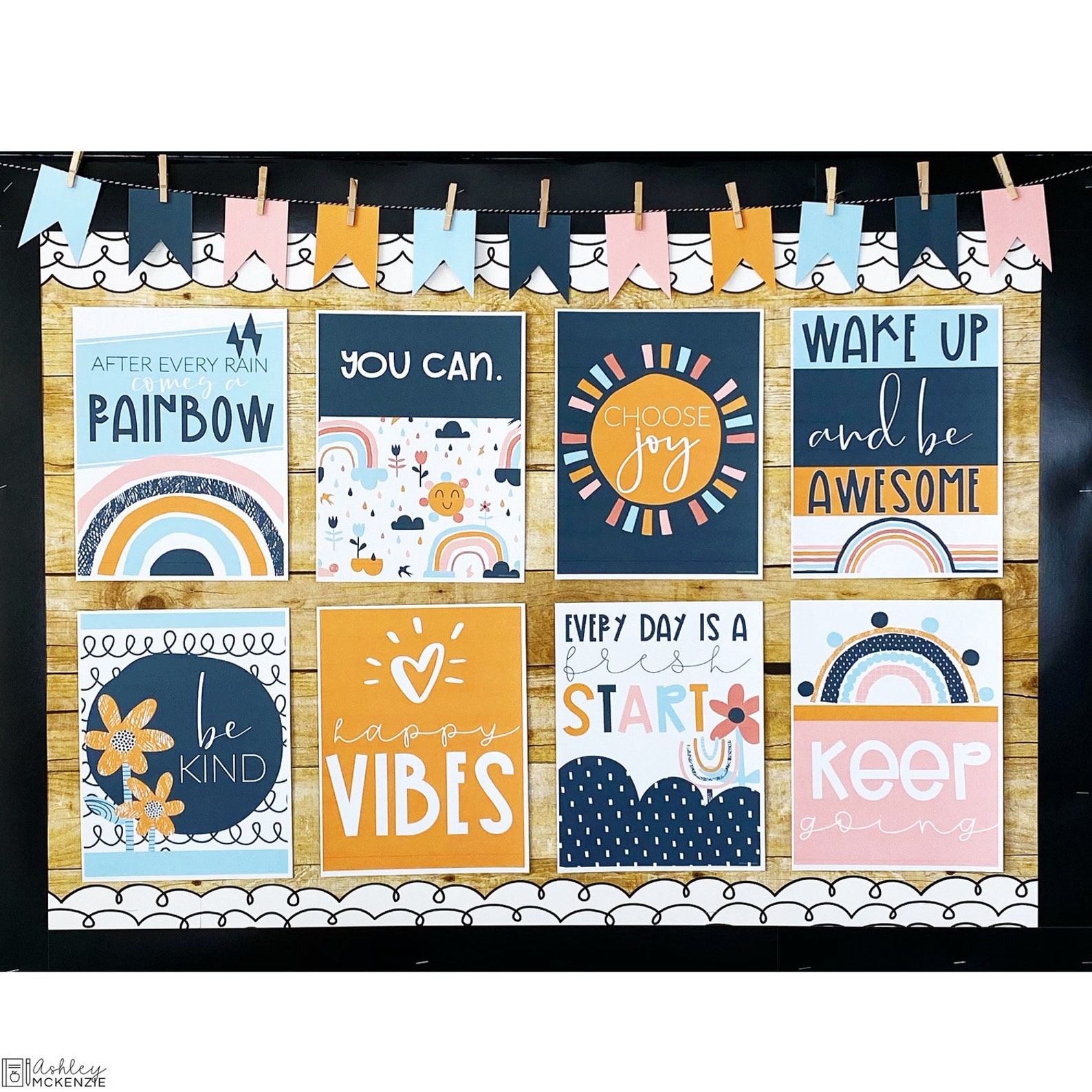 Boho Rainbow Classroom Posters Easy and Modern Classroom - Etsy