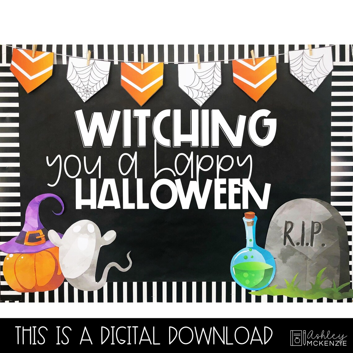 Halloween Bulletin Board or Classroom Door Decor Spooky - Etsy