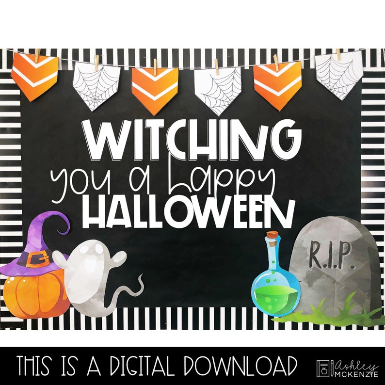 Halloween Bulletin Board or Classroom Door Decor Spooky - Etsy