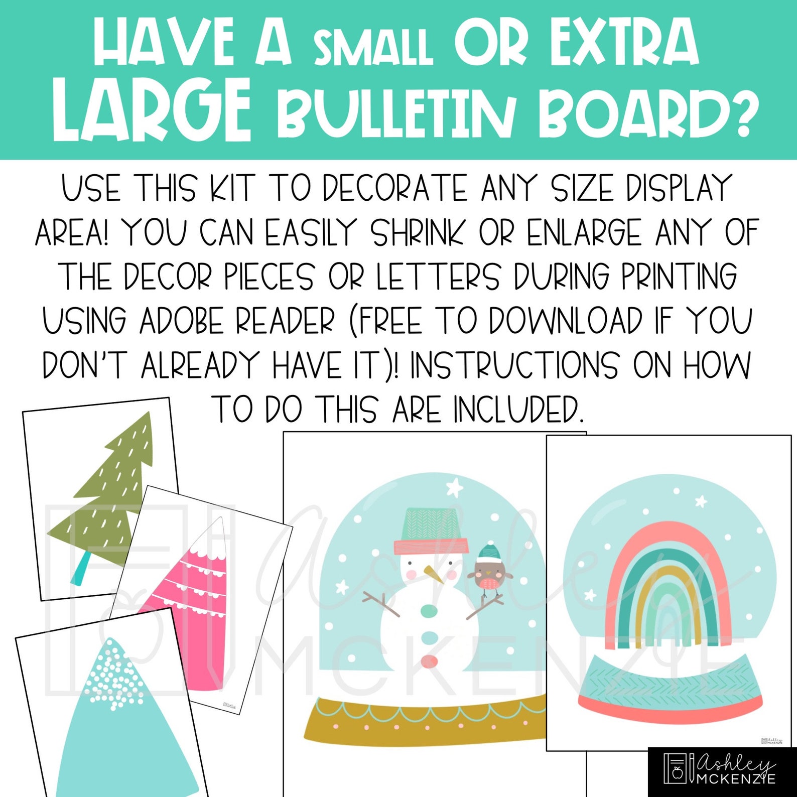 Winter Snow Globe Bulletin Board or Door Decor Easy Seasonal - Etsy