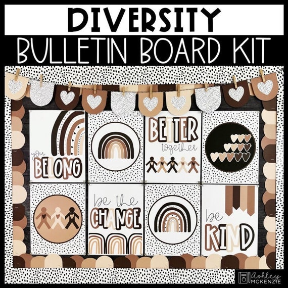 Diversity Bulletin Board Kit Unity Classroom Posters Easy | Etsy India