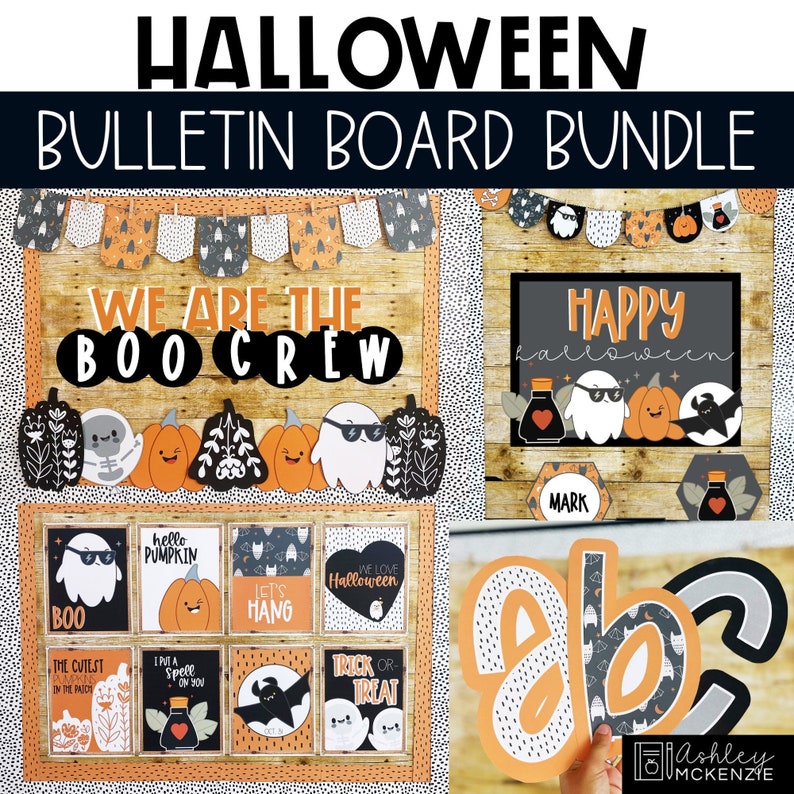 Halloween Classroom Decor Boo Crew Bulletin Board Kit - Etsy