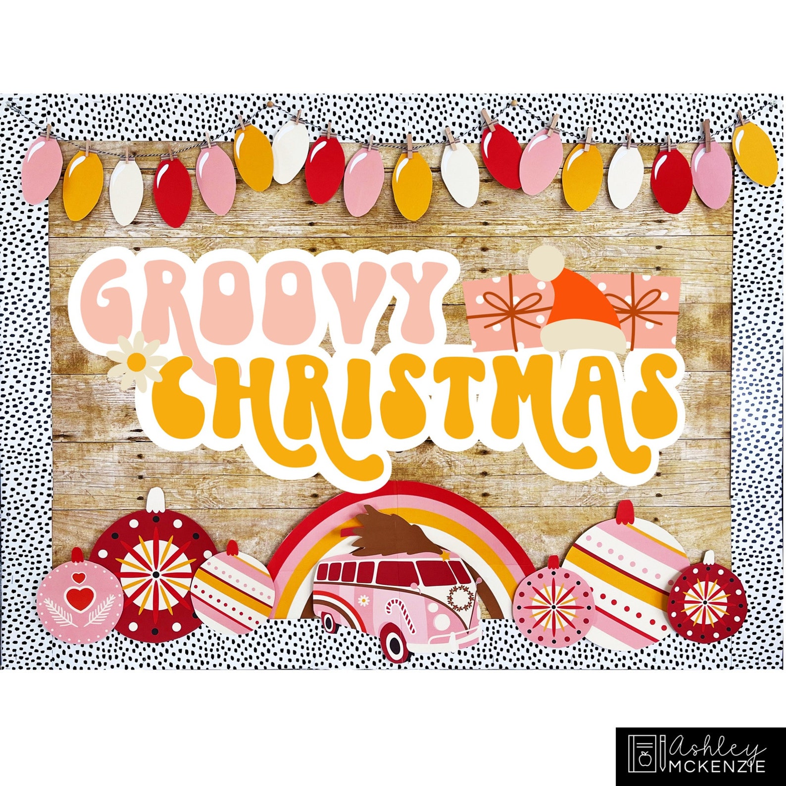 Retro Christmas Classroom Decor Bulletin Board Kit Classroom - Etsy