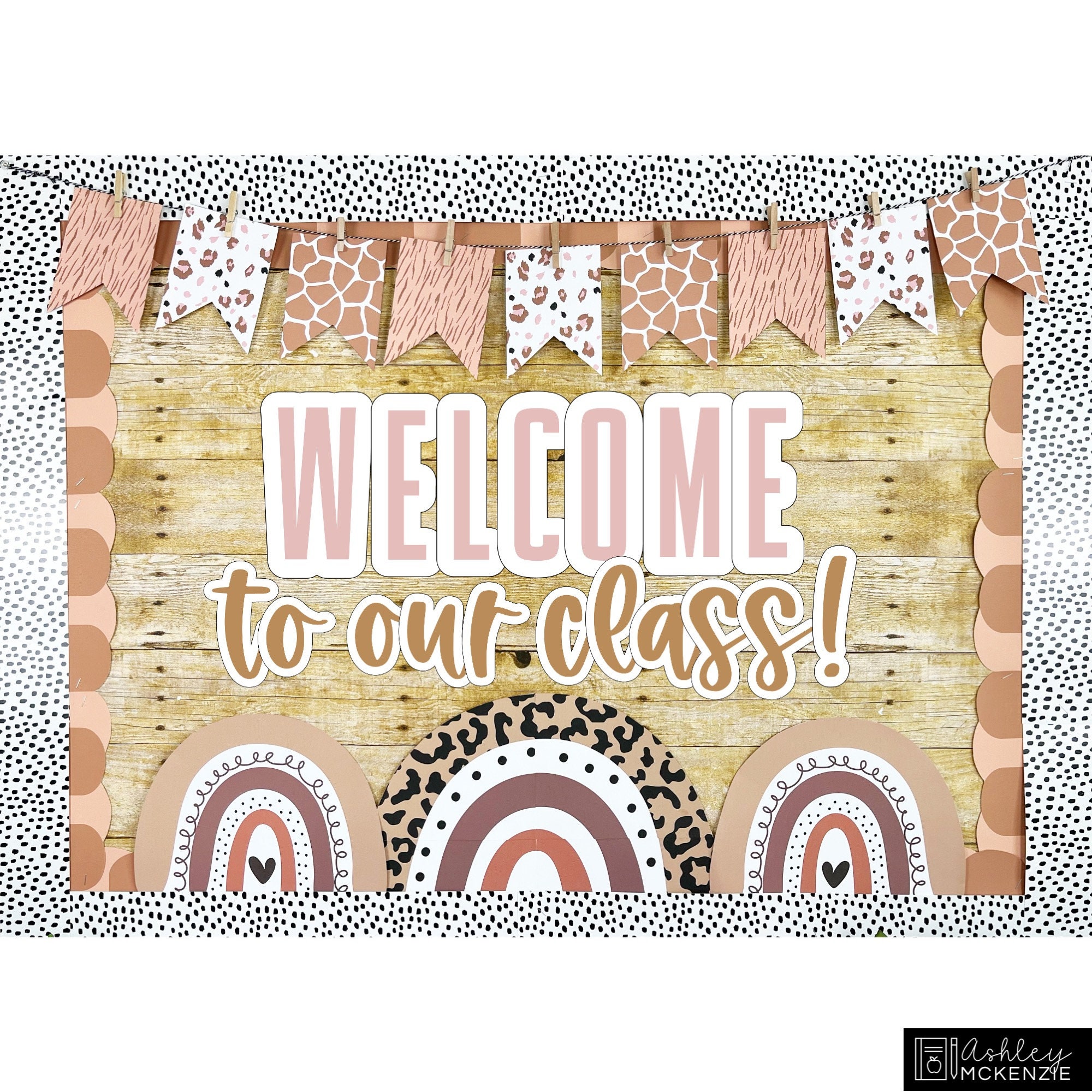 Animal Print Classroom Decor Boho Back to School Bulletin Board ...