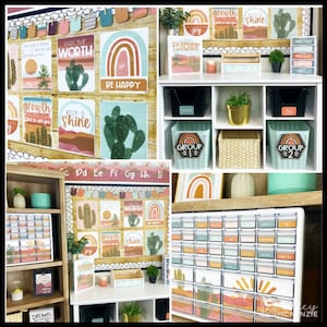 Boho Desert Classroom Decor Bundle, Calm Classroom Themes, Printable ...
