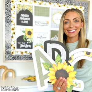 Fall Sunflowers Classroom Decor, Bulletin Board Kit, Classroom Posters ...