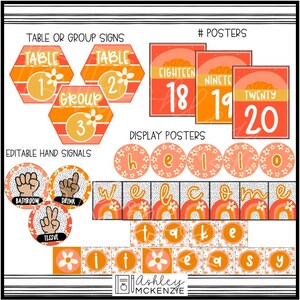 Daisy Themed Classroom Decor Bundle Bright Colors Editable Classroom ...