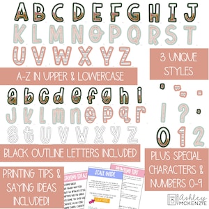 Boho Desert Classroom Decor, A-Z Bulletin Board Letters, Punctuation ...