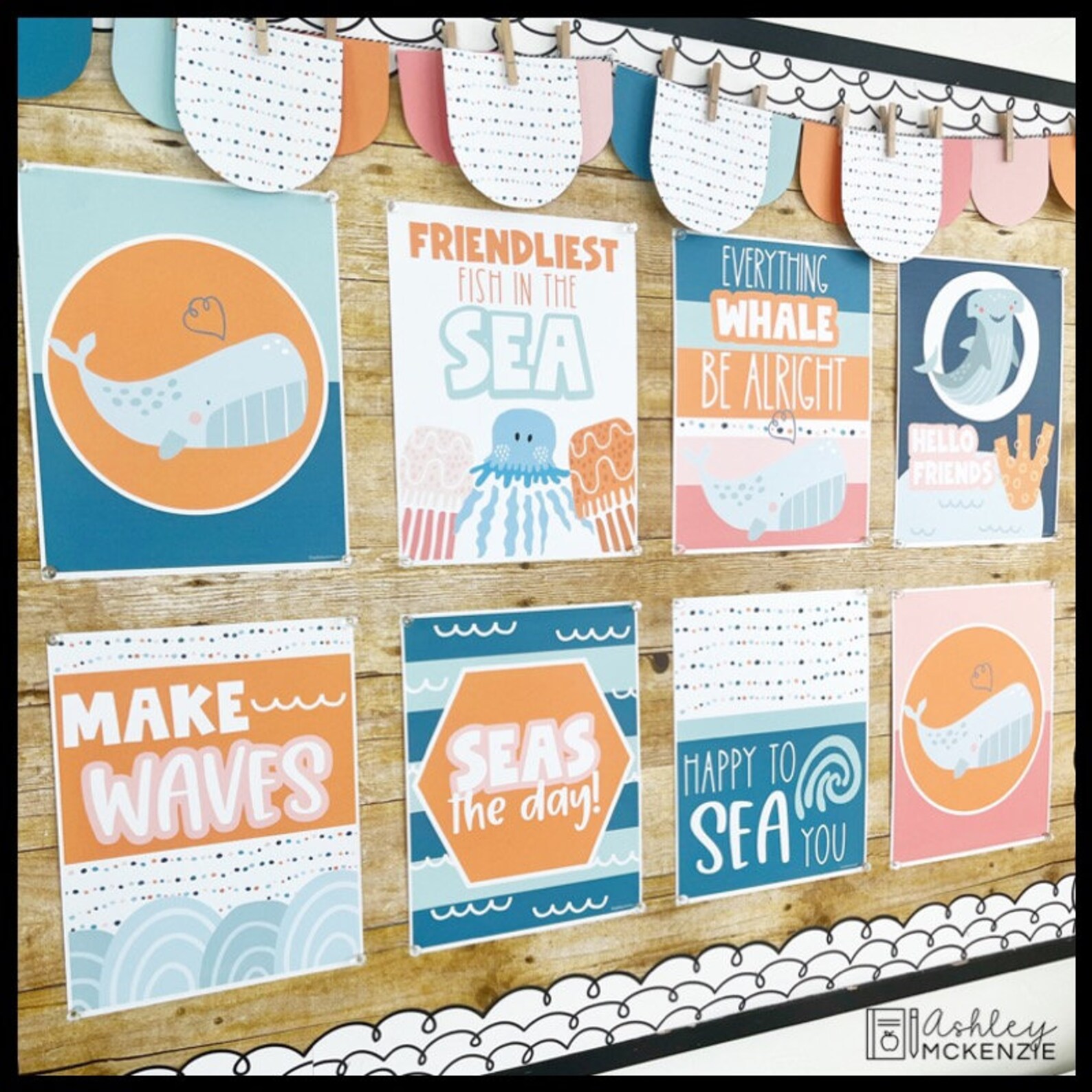 Boho Ocean Classroom Posters Easy and Modern Classroom - Etsy