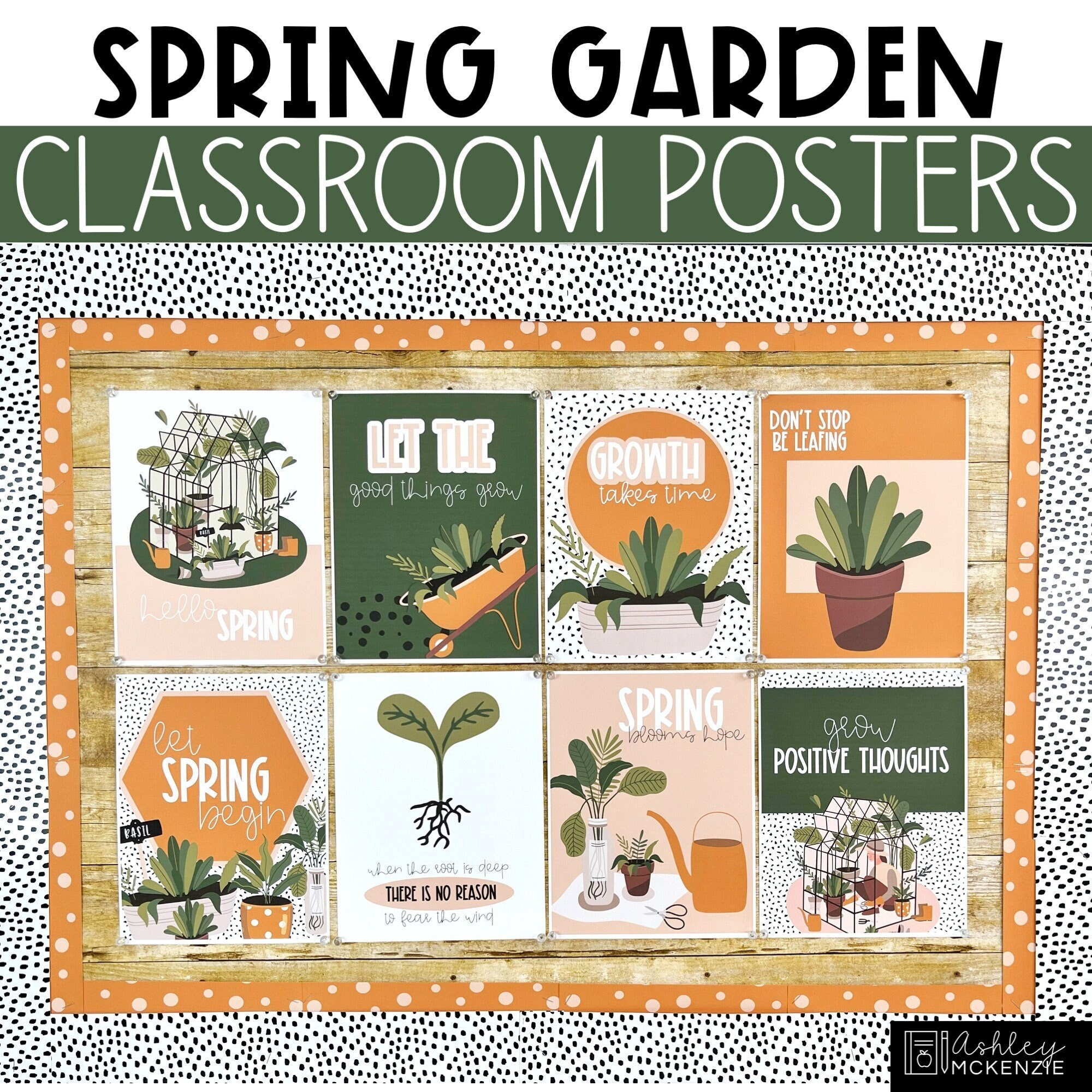 Spring Classroom Posters, Spring Garden Theme, Easy Seasonal Classroom ...