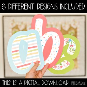 Spring Classroom Decor, Primary Font A-Z Bulletin Board Letters ...