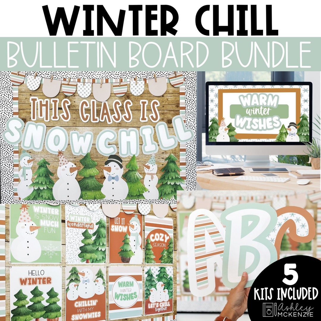 Winter Bulletin Board Ideas, Winter Chill Theme, Snowman Bulletin Board ...