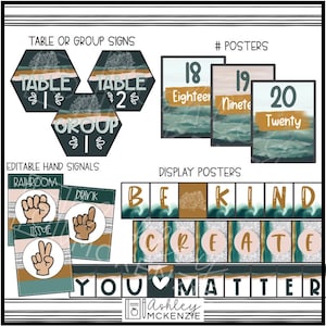 Calm Coastal Classroom Decor Theme Calming Classroom Decor Bundle ...