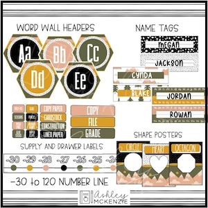 Camping Adventure Classroom Decor Bundle Elementary School Decorations ...