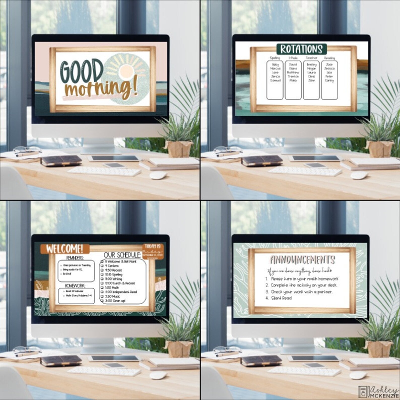 Coastal Google Slides and Powerpoint Templates, Calm Class Decor ...