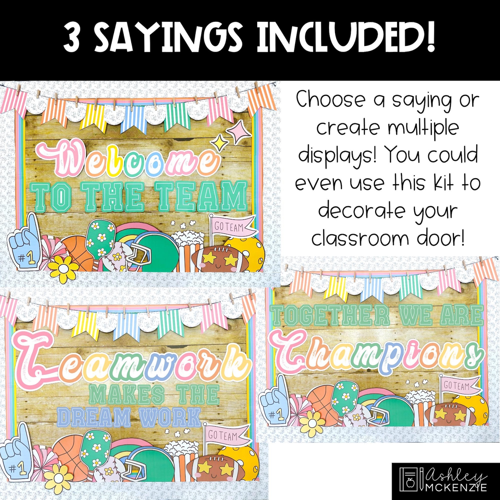 Sports Bulletin Board Varsity Vibes Sports Theme Classroom Decor ...